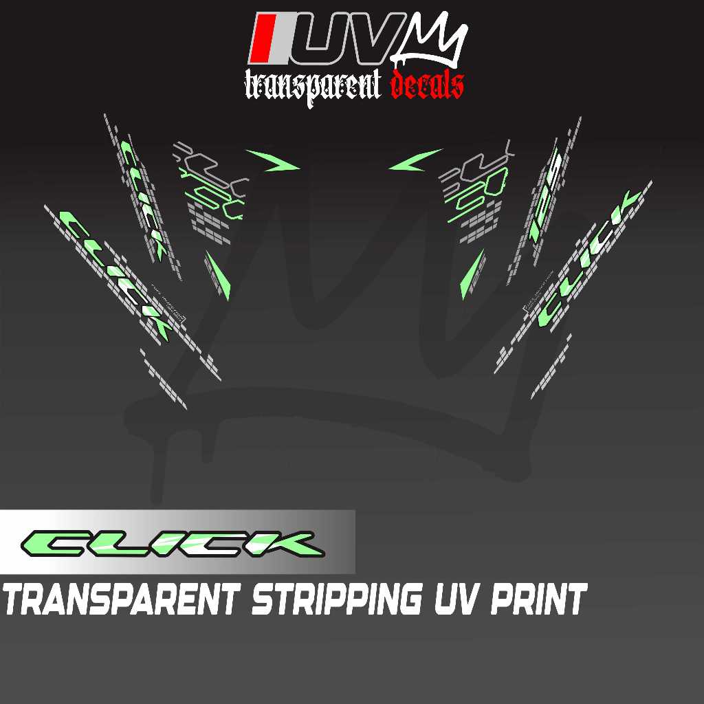 UV TRANSPARENT CLICK 125 V2 2024 AEROX VER DESIGN DECALS | Shopee Malaysia