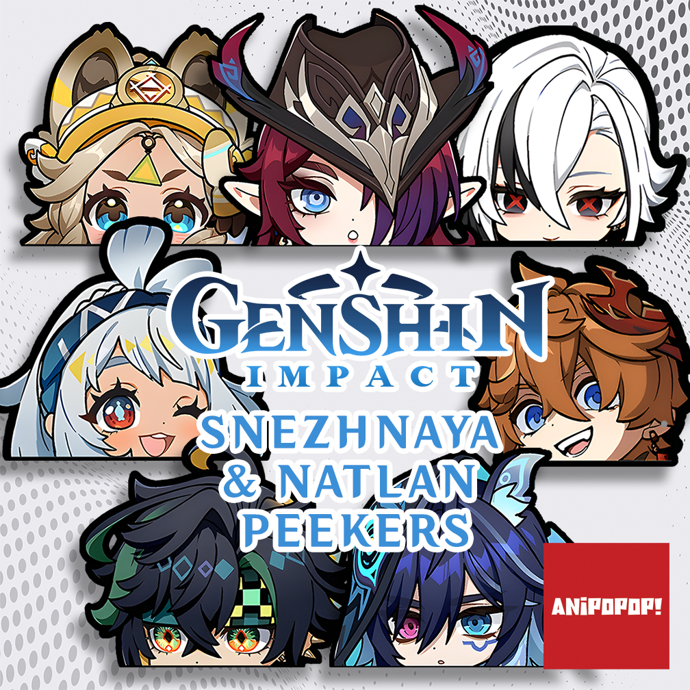 Genshin Impact Snezhnaya & Natlan Waterproof Peeker Chibi Stickers for ...
