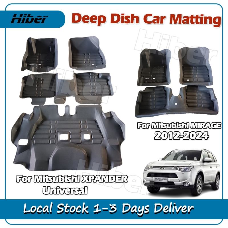 Deep Dish Car Matting For Mitsubishi Mirage 2012-2024/XPANDER Universal ...