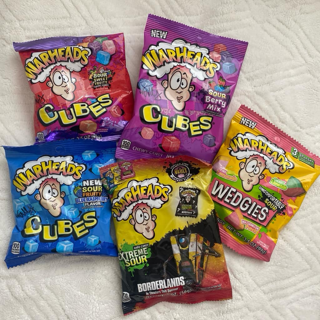 Warheads Extreme Sour Wedgies Cubes Gummies Hard Candy | Shopee Malaysia