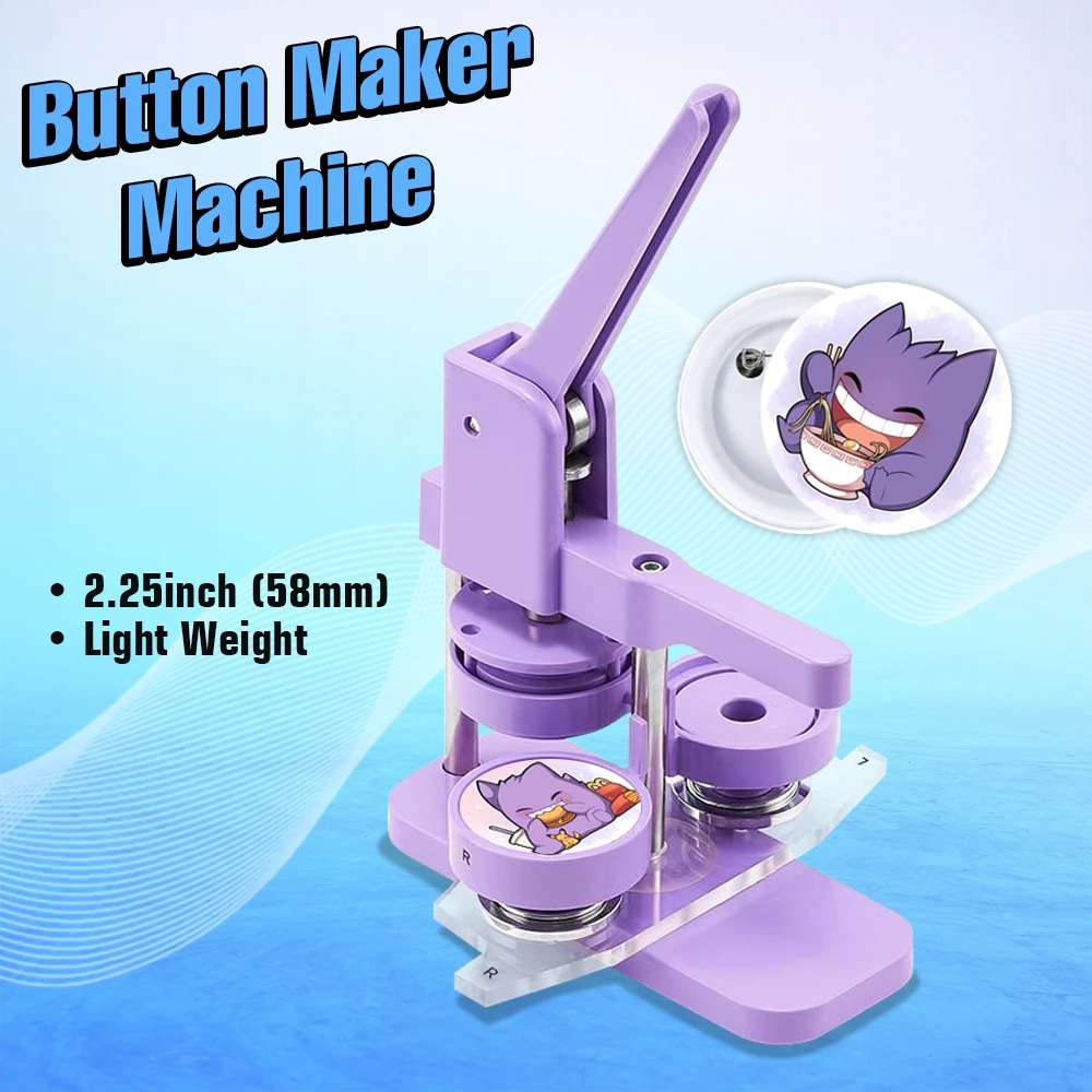 58cm Button Pin Machine DIY Handmade Portable Badge Punch Press Full ...
