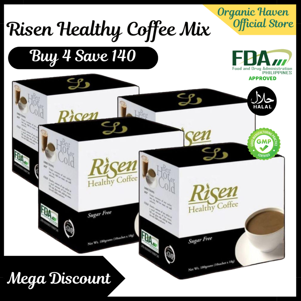 4 BOX (10 sachets)/ Authentic Risen Coffee Mix/ Cocoa/ Maca root ...