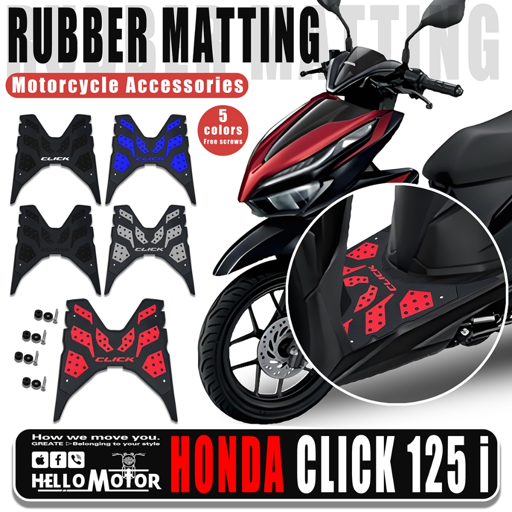 HONDA CLICK 125i /150i Footboard Rubber Matting For CLICK V1/V2/V3 ...