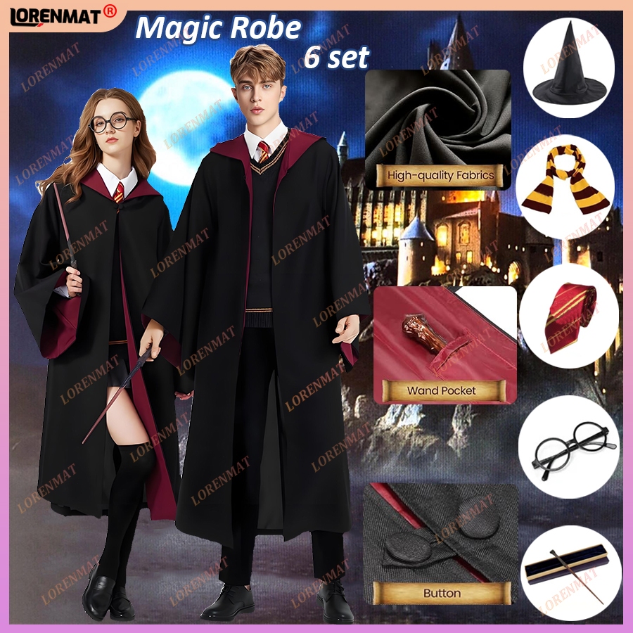 Harry Potter Magic Cloak School Uniform Cosplay Costume Anime Magic ...
