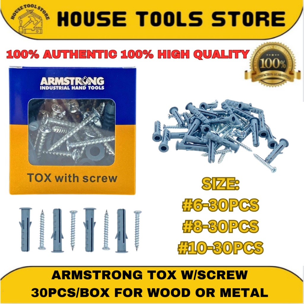 ARMSTRONG TOX W/ SCREW (30PCS) FOR WOOD AND METAL | Shopee Malaysia