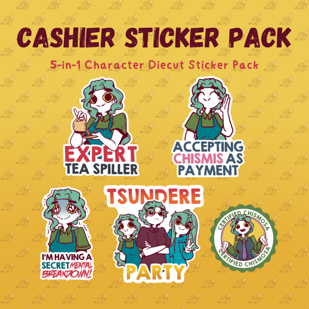 Hunghang Flashbacks Diecut Cashier 5-in-1 Sticker Pack | Shopee Malaysia