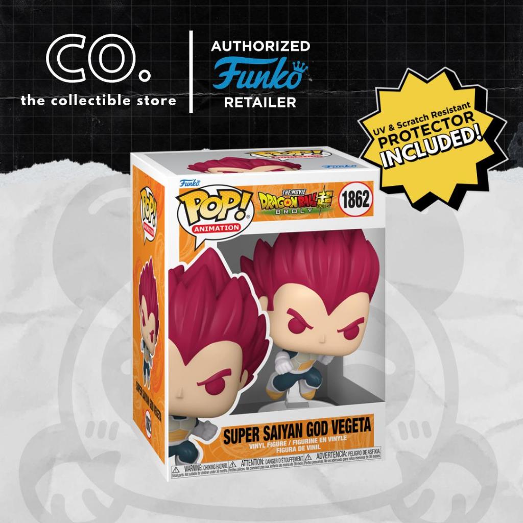 Funko Pop! Dragon Ball Z Super Saiyan God Vegeta (Punching) 1862 with ...