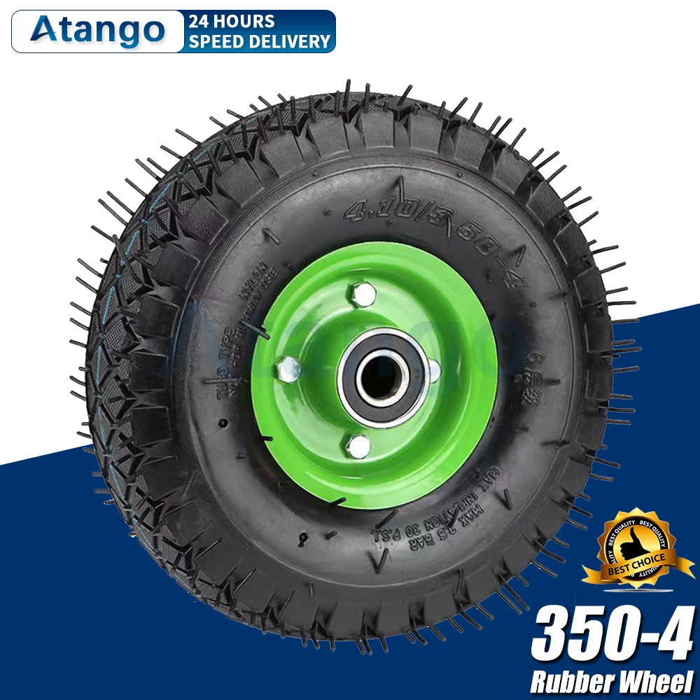 10 Inch 350-4 Inflatable Wheel Rubber Wheel Silent Caster Heavy ...