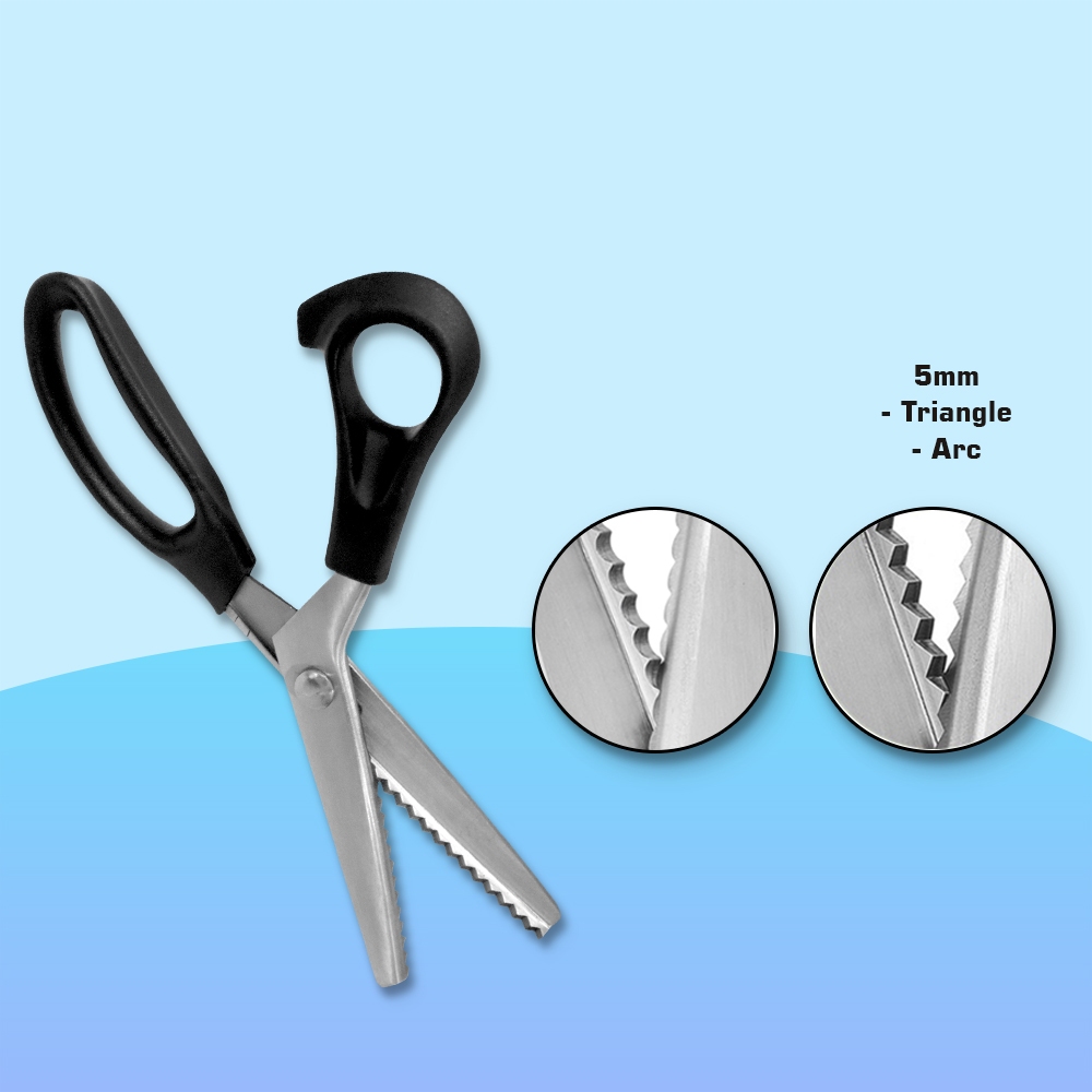 (5mm) Stainless Steel Scissors Triangle/ARC Teeth | Shopee Malaysia