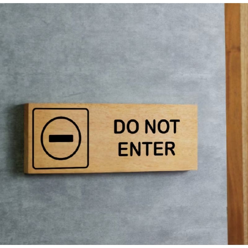 DO NOT ENTER Signage Sign Wood Wall Sign | Shopee Malaysia
