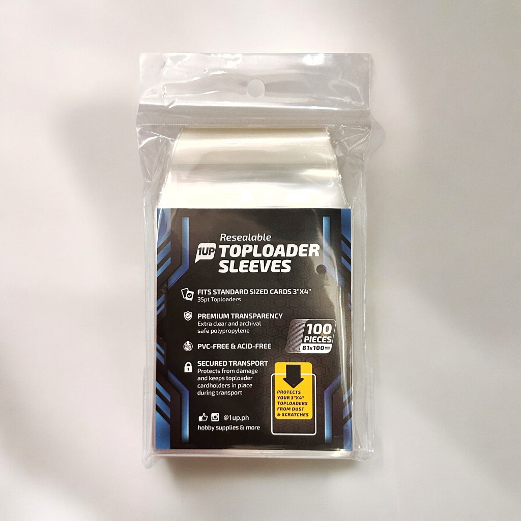 1UP! Toploader Sleeves | Resealable | 100pcs per pack | Designed for ...