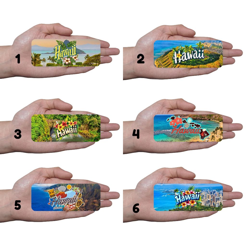 Rectangle Rubber Ref Magnet Souvenir - New Random Hawaii Design ...