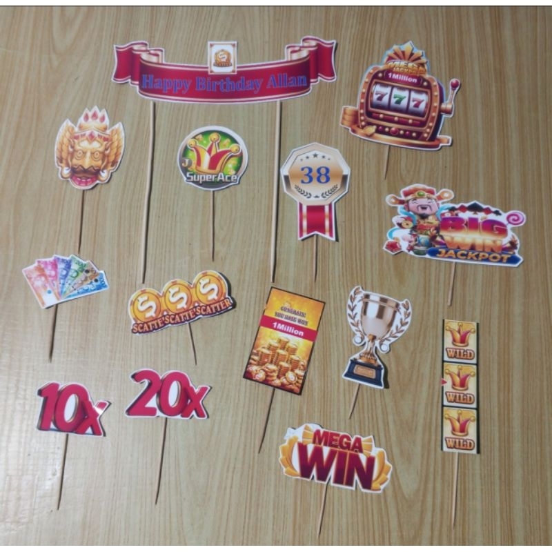 CUSTOMIZED CAKE TOPPER SET -2 Ways Topper- Direct or Not Direct to Cake ...