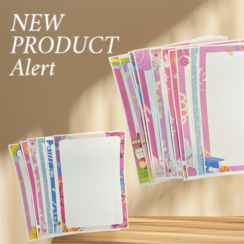 Border Paper, Random Designs, For boys and Girls (5 sheets) A4 size ...