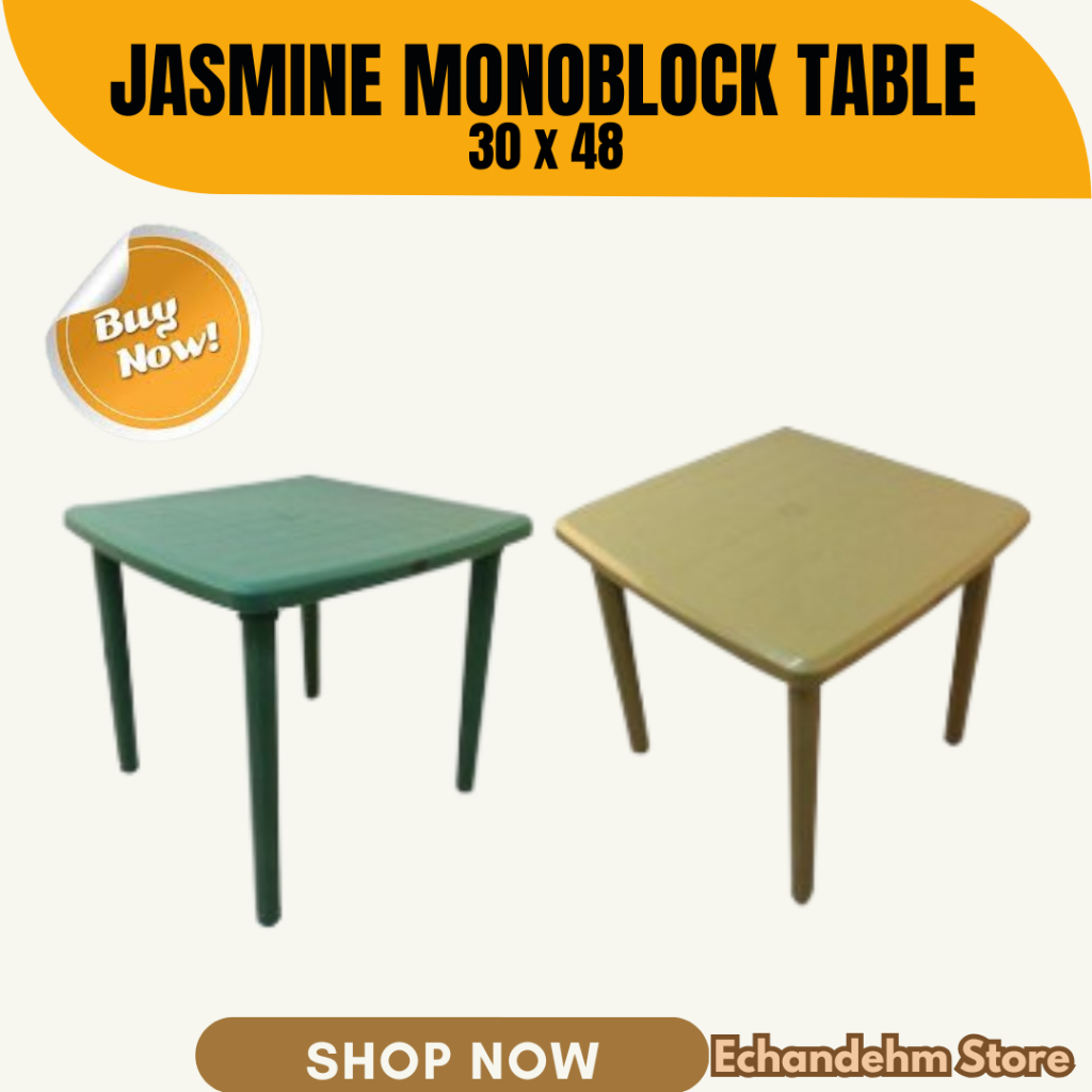 "Jasmine Monoblock Table 6 seater 30x48 – Sleek and Modern Outdoor ...
