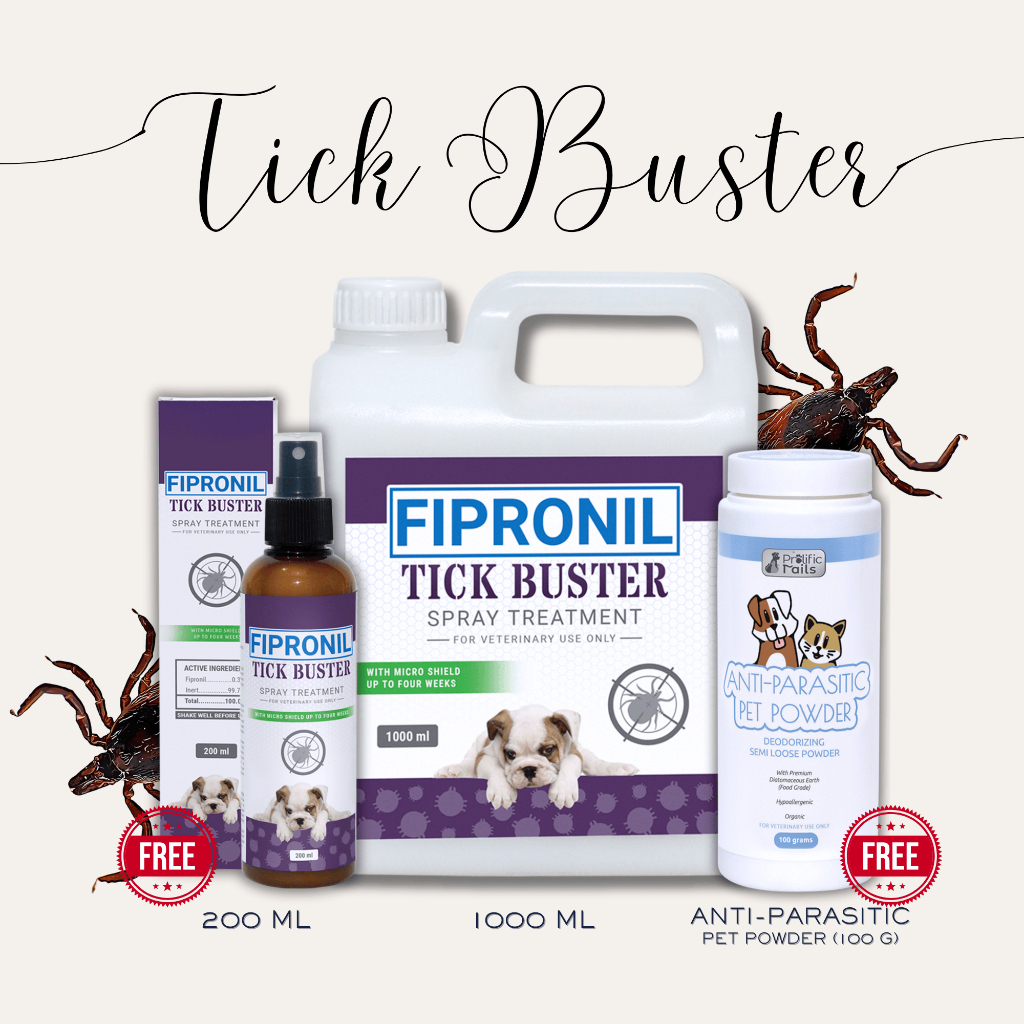 TBS2.0 Tick Buster Fipronil Spray 1000ML with FREE Tick Buster 200ML ...