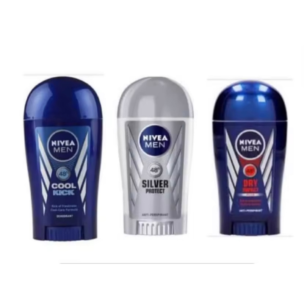 Nivea Men Deodorant Stick 40ml Dry Impact / Silver Protect / Cool Kick ...