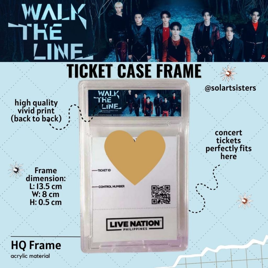 ENHYPEN WALK THE LINE BULACAN 2025 Live Concert Ticket Case Frame ...