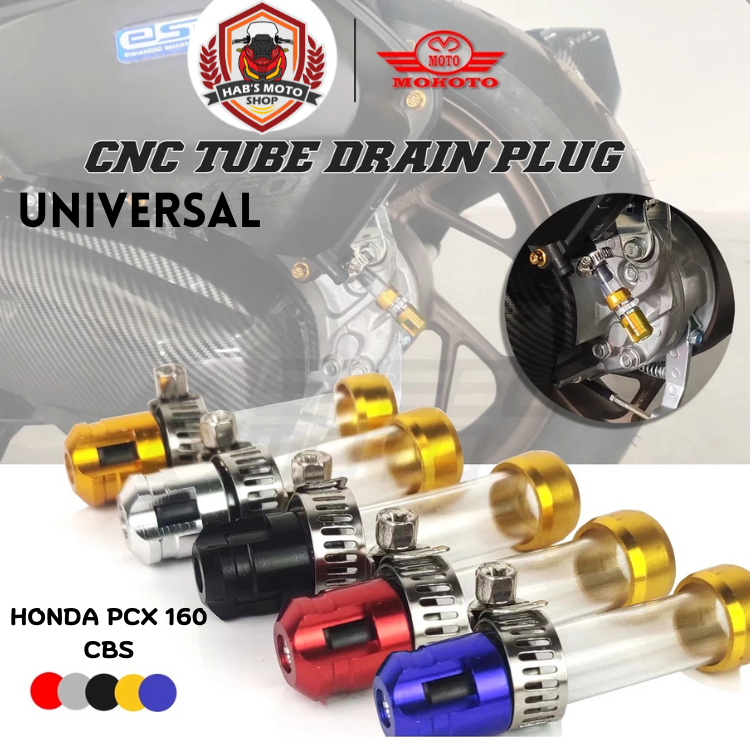 HONDA PCX 160 CBS MOKOTO CNC AIR FILTER DRAIN TUBE ALLOY HEAD PLUG FOR ...