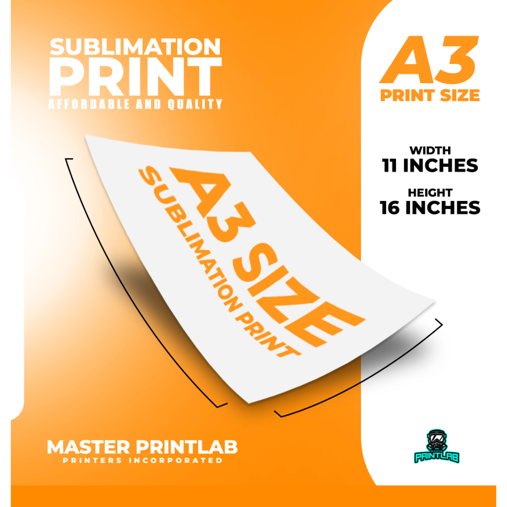 Master PrintLab to press Sublimation Prints only A3 size(for light colored shirt materials ...