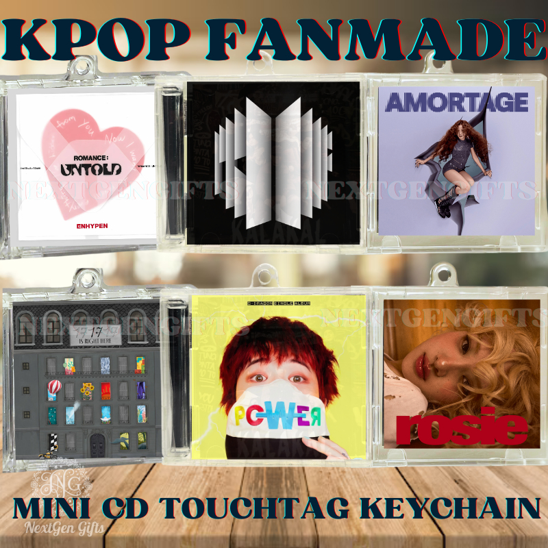 Mini CD TouchTag Custom Keychain - KPOP (BTS, 2NE1, SVT, ENHYPEN ...