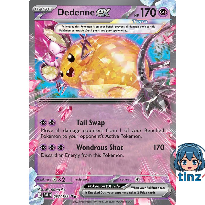 Dedenne ex - 093/193 - Ultra - Pokemon SV02: Paldea Evolved (PAL ...
