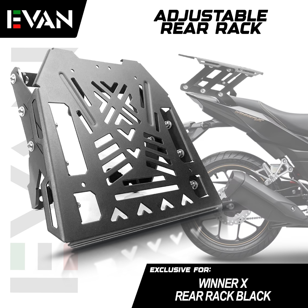 EVAN PH ADJUSTABLE REAR RACK BRACKET FOR WINNER X MOTORCYCLE | Shopee ...