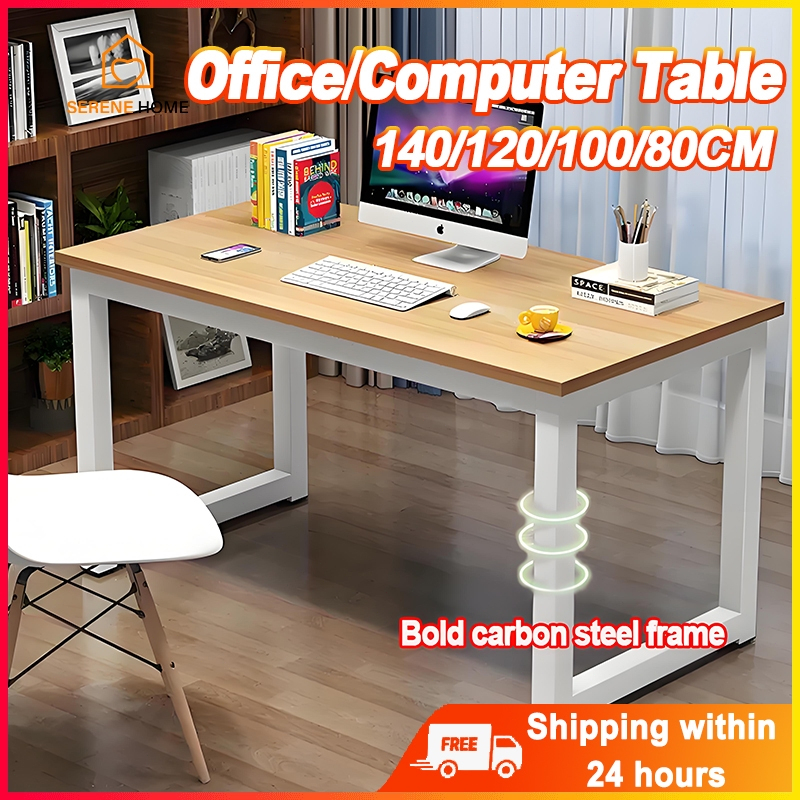 Study Table Computer Table 80/100/120/140CM Office Table Home Wood ...