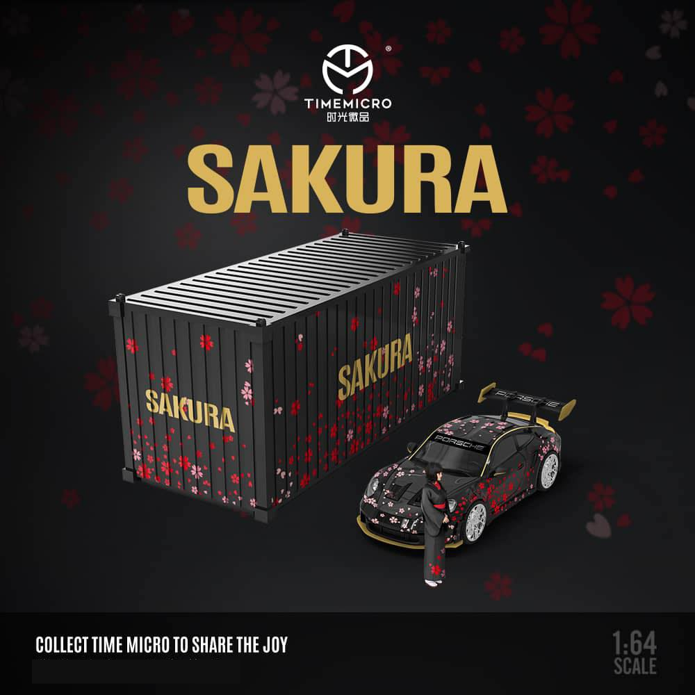 Time Micro 1/64 Scale Sakura Porsche 992 GT3 RS Container Version Die ...