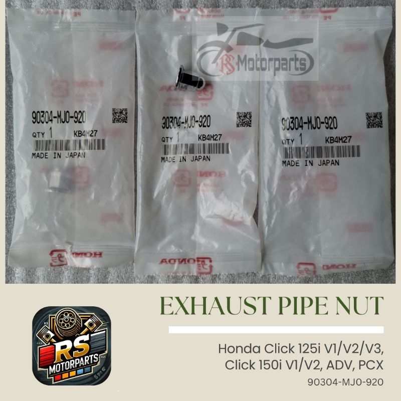 Exhaust Pipe Nut Honda Click 125i V1&V2&V3, Click 150i V1&V2, ADV, PCX, 90304-MJ0-920 | Shopee ...
