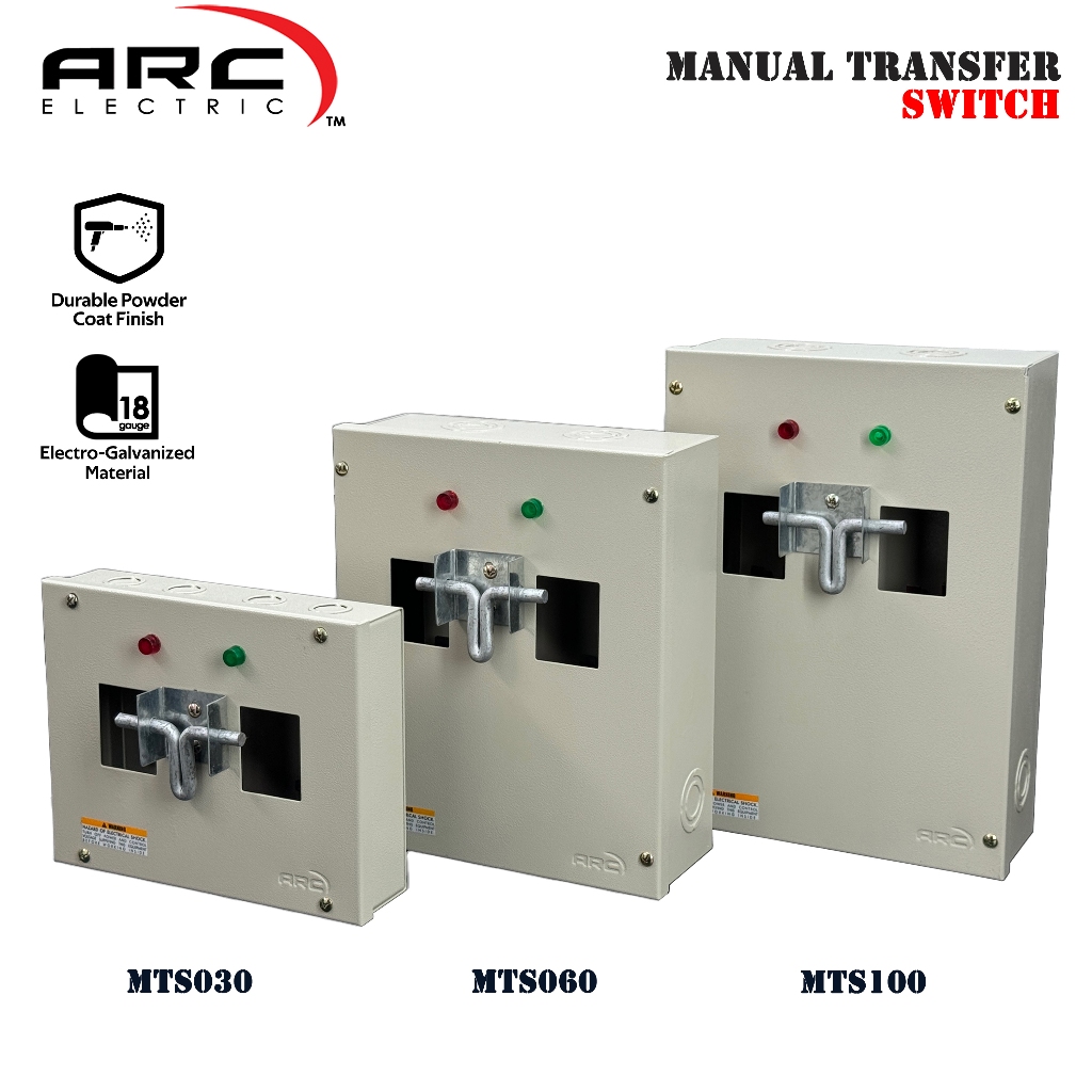ARC MTS Manual Transfer Switch 2-Pole Bolt-On 18ga Enclosure | Shopee ...