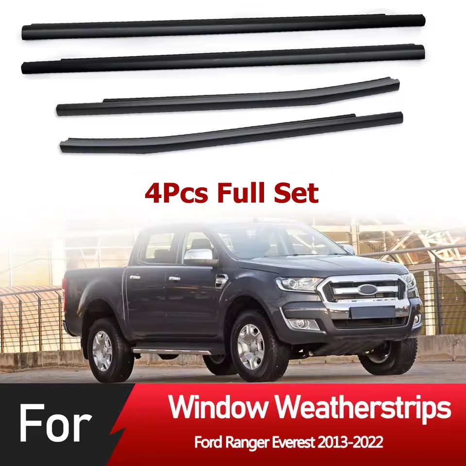 For Ford Ranger 2012-2021 4Pcs Full Set Door Weatherstrip Window Seal ...