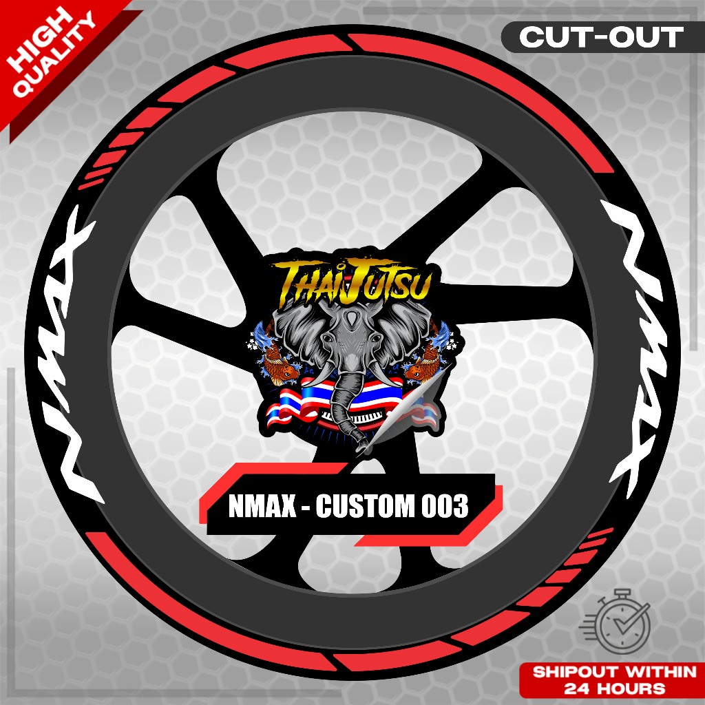 NMAX 155 MAG STICKER SET ( 2 MAGS ) - CUSTOM 003 | VINYL WATERPROOF CUT ...