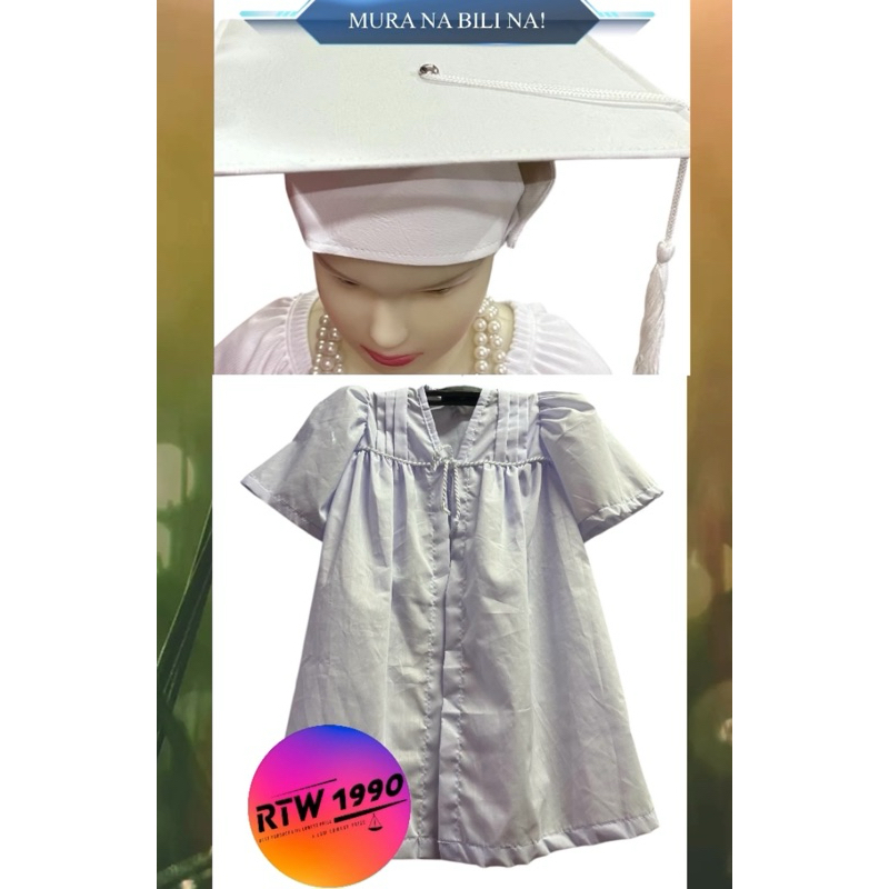 Graduation toga white for kids and Adult | Shopee Malaysia
