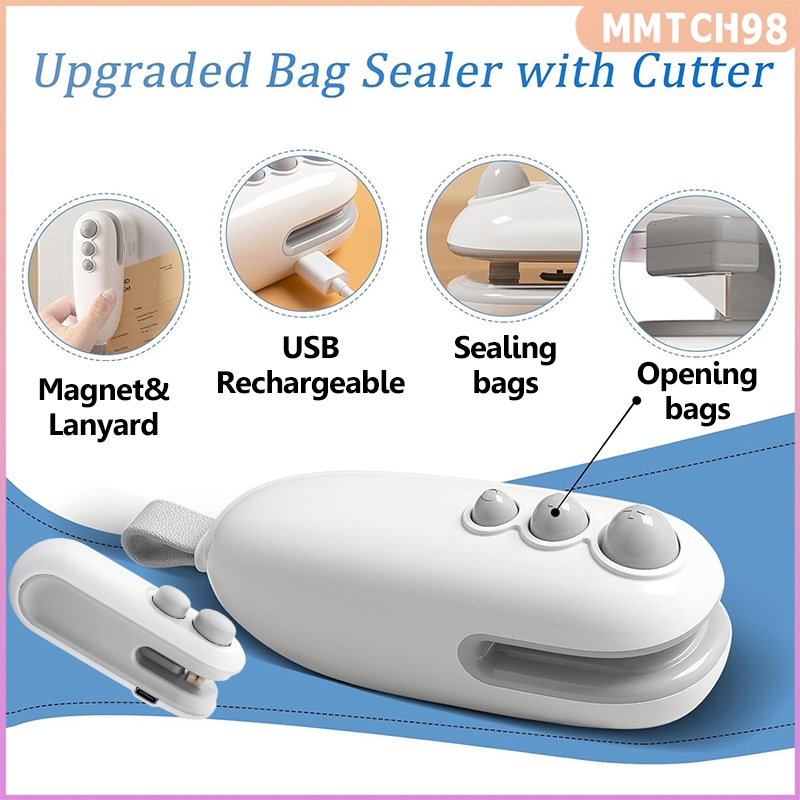 Upgrade Protable Heat Sealer Mini Bag Sealer For Plastic Packaging ...