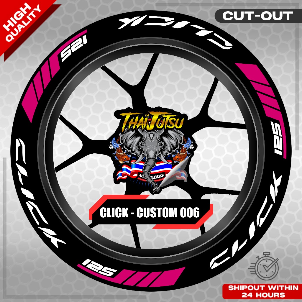 CLICK 125 MAG STICKER SET ( 2 MAGS ) - CUSTOM 006 | VINYL WATERPROOF ...