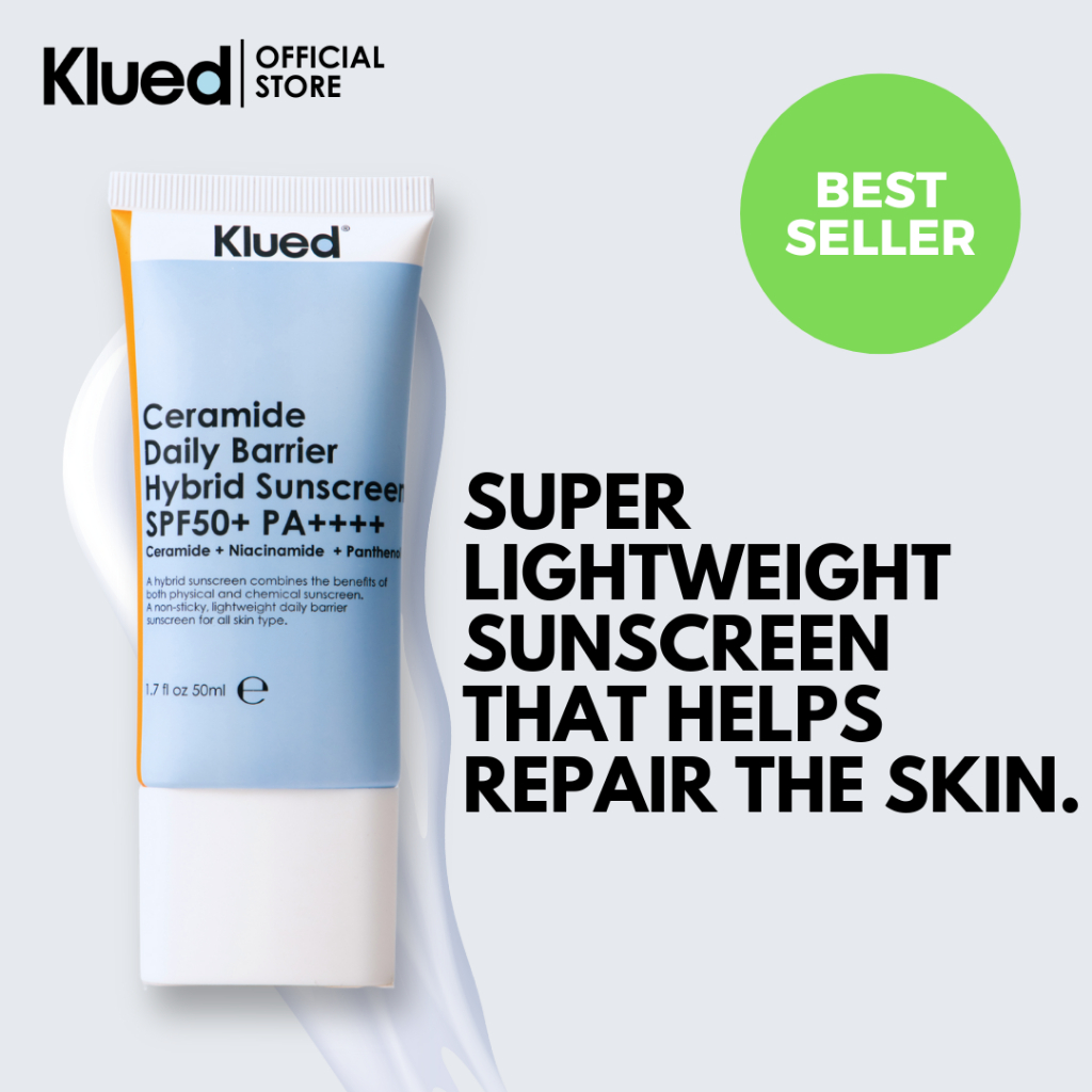 Klued - Ceramide Daily Barrier Hybrid Sunscreen SPF50+ PA++++ | Shopee ...