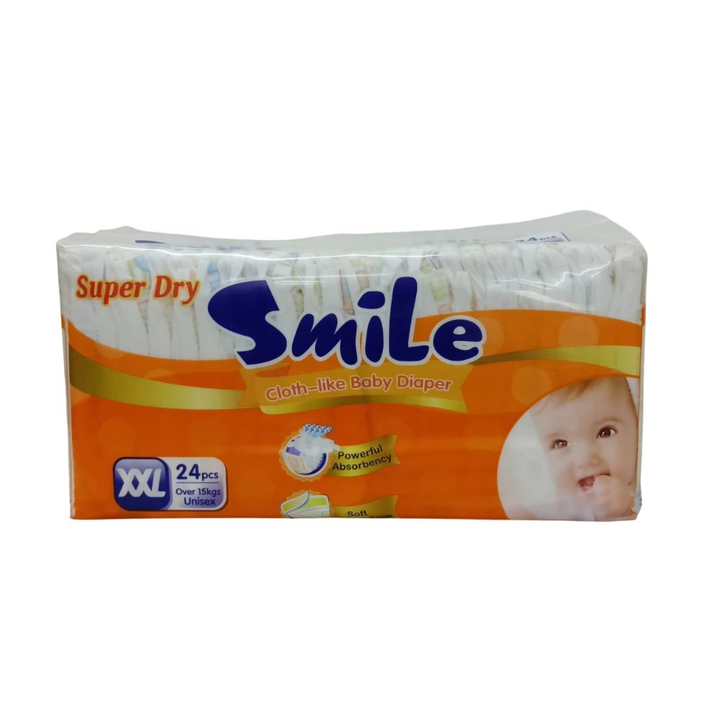 Smile Cloth-like Baby Diaper XXL 24 - Tape | Shopee Malaysia