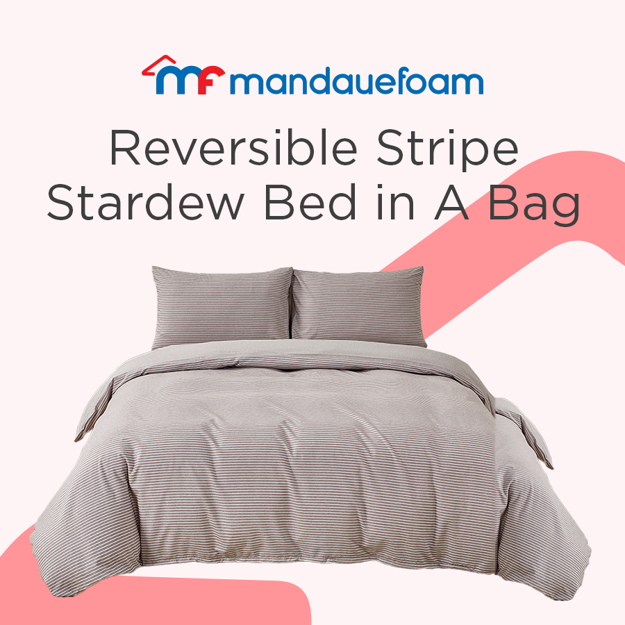 Mandaue Foam Reversible Stripe Stardew Bed in A Bag | Shopee Malaysia