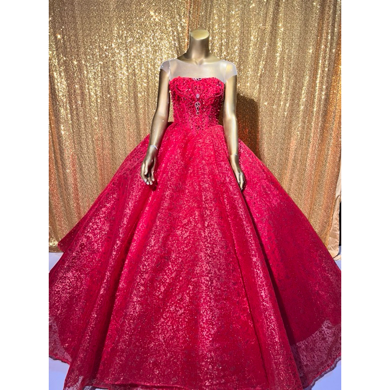 On !! Luxury Corset Tube Red Ballgown for Debut, Event and Prom ...
