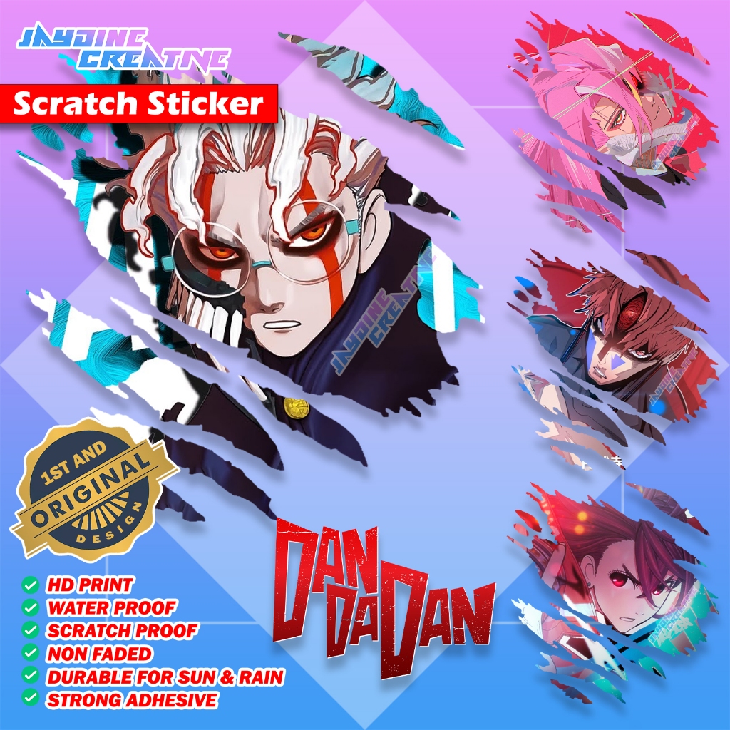Dandadan Scratch Design Sticker Indoor Outdoor Vinyl Sticker ...