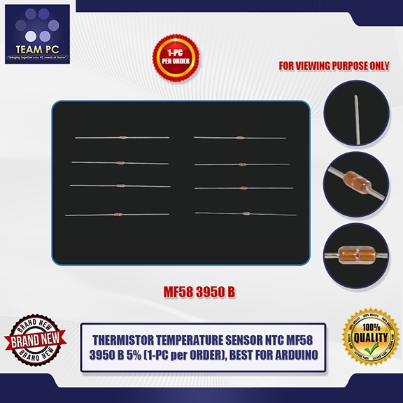 TEAM PC THERMISTOR TEMPERATURE SENSOR NTC MF58 3950 B 5% (1-PC per ...