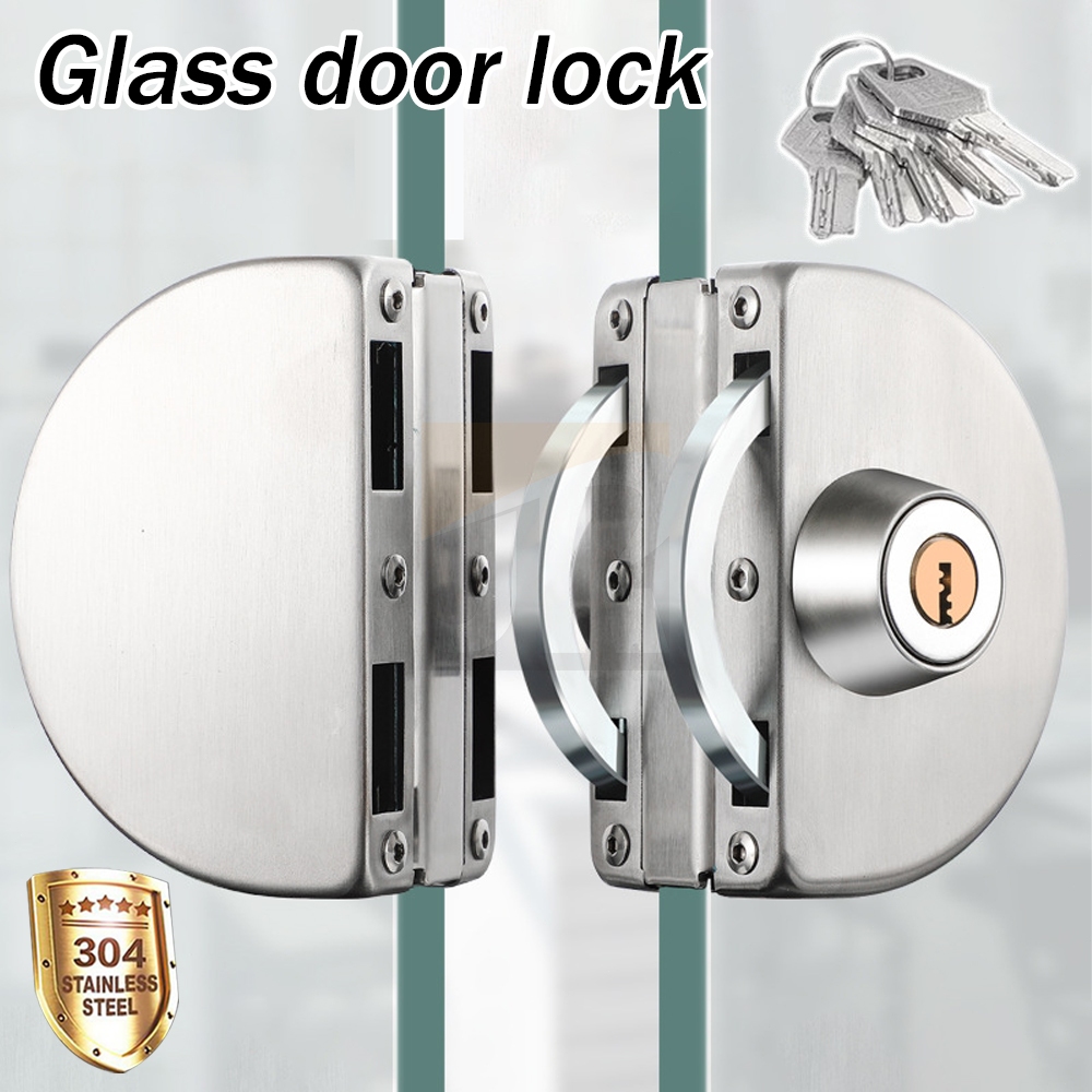 Stainless Steel 10~12mm Glass Door Lock with Key Open/Close for Family ...