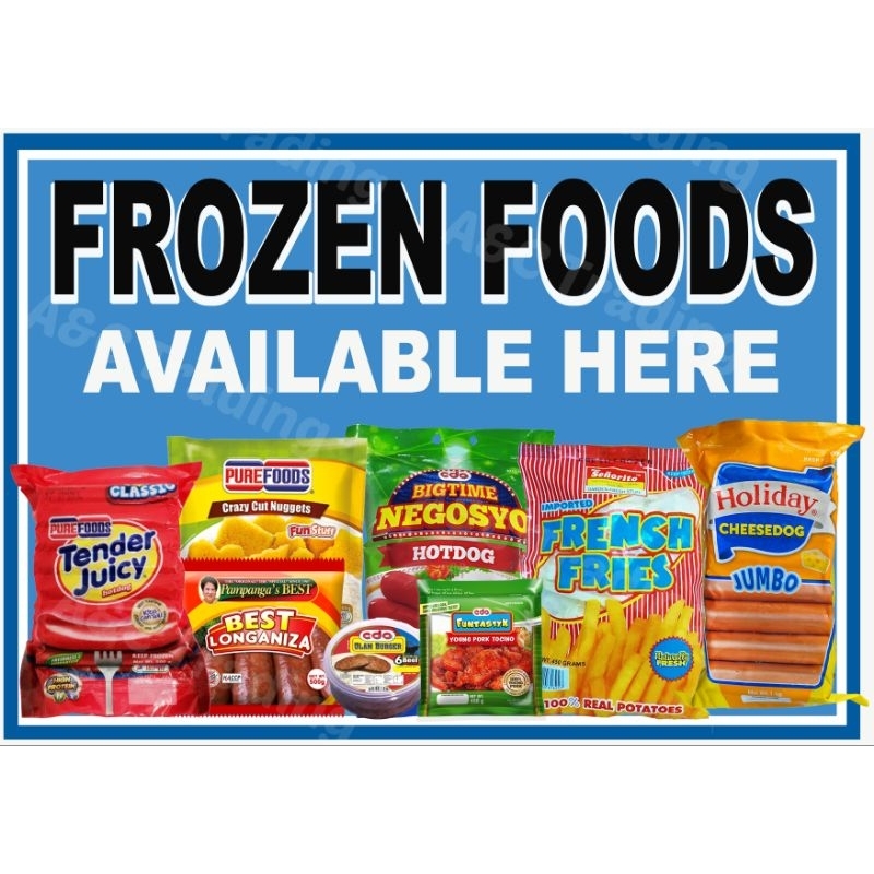 Frozen Foods Available Here Signage A4 Sized Laminated | Shopee Malaysia