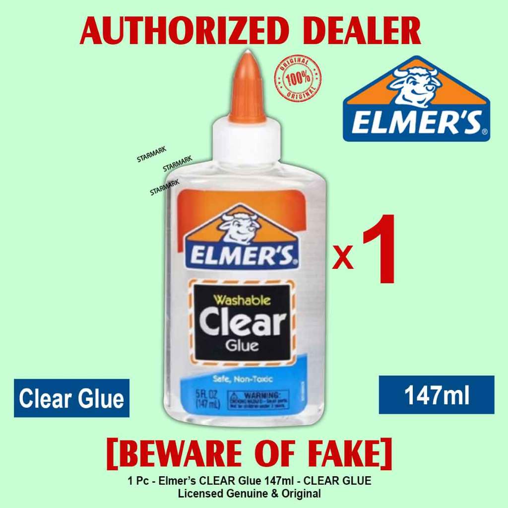 Elmer's CLEAR Glue 147ml TRANSPARENT Washable Elmers CLEAR Glue 147ml ...