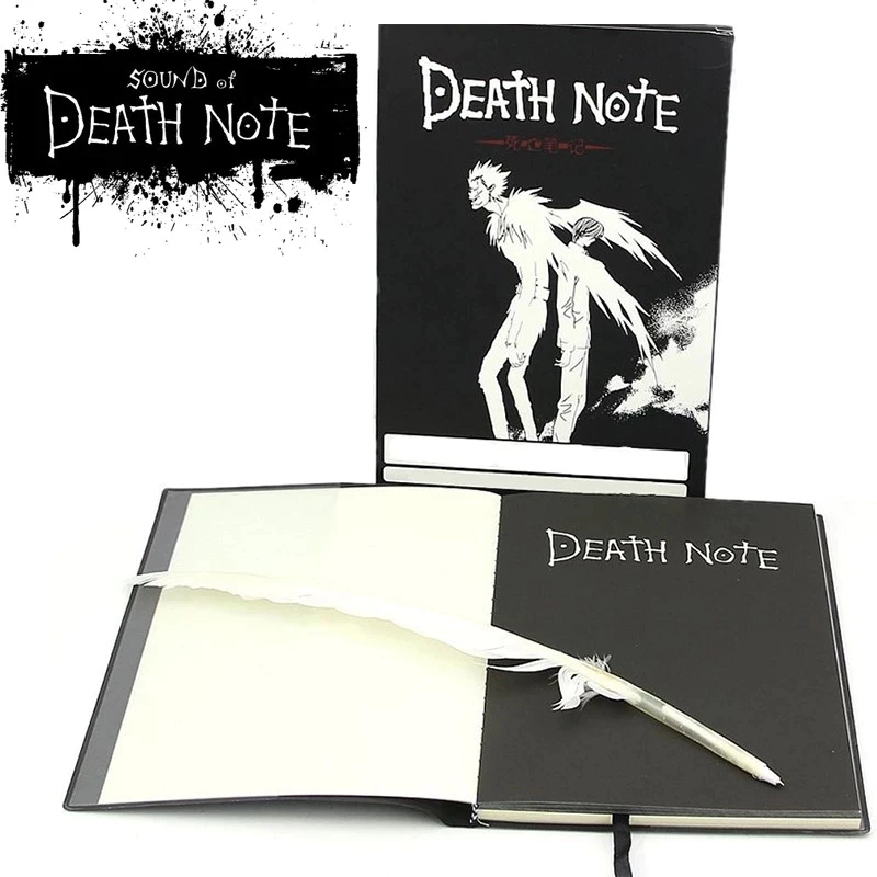 Death Note Cosplay Notebook & Feather Pen Book Anime Diary Cartoon ...