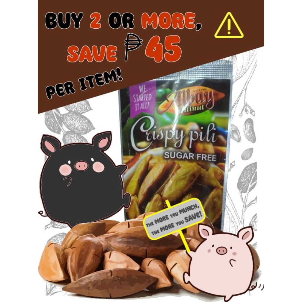 Albay Pilinut Crispy Pili SUGAR FREE | Shopee Malaysia