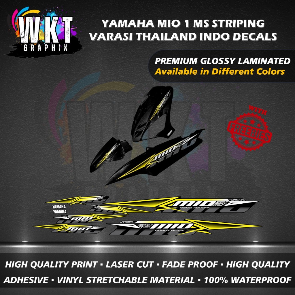 YAMAHA MIO 1 MS STRIPING VARASI INDO DECALS STICKER (WATERPROOF ...