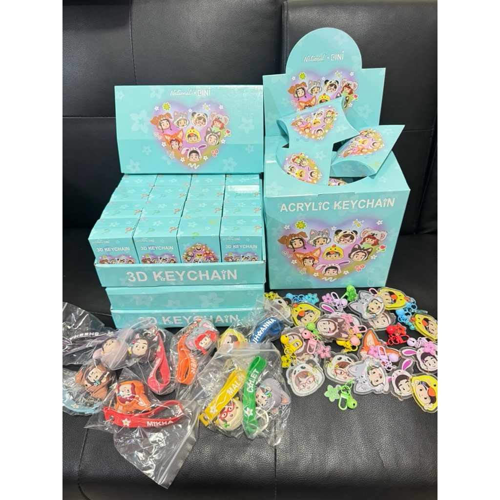 NBS X BINI OFFICIAL Acrylic 3D Keychain Blind Box National Book Store ...