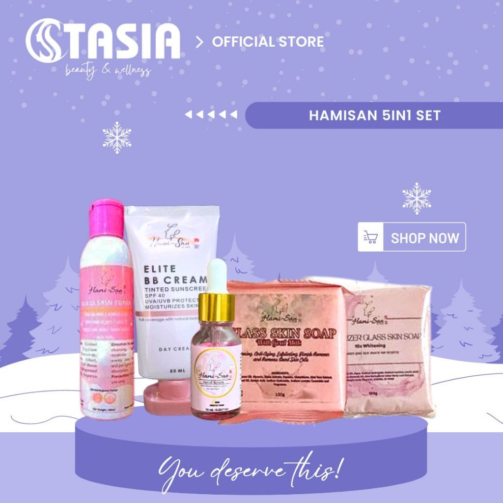 Hamisan 5in1 Set | Glass Skin Soap + Moisturizer Soap + Serum + Elite ...